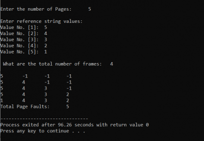 FIFO Page Replacement Algorithm in C [ Program With Explanation]
